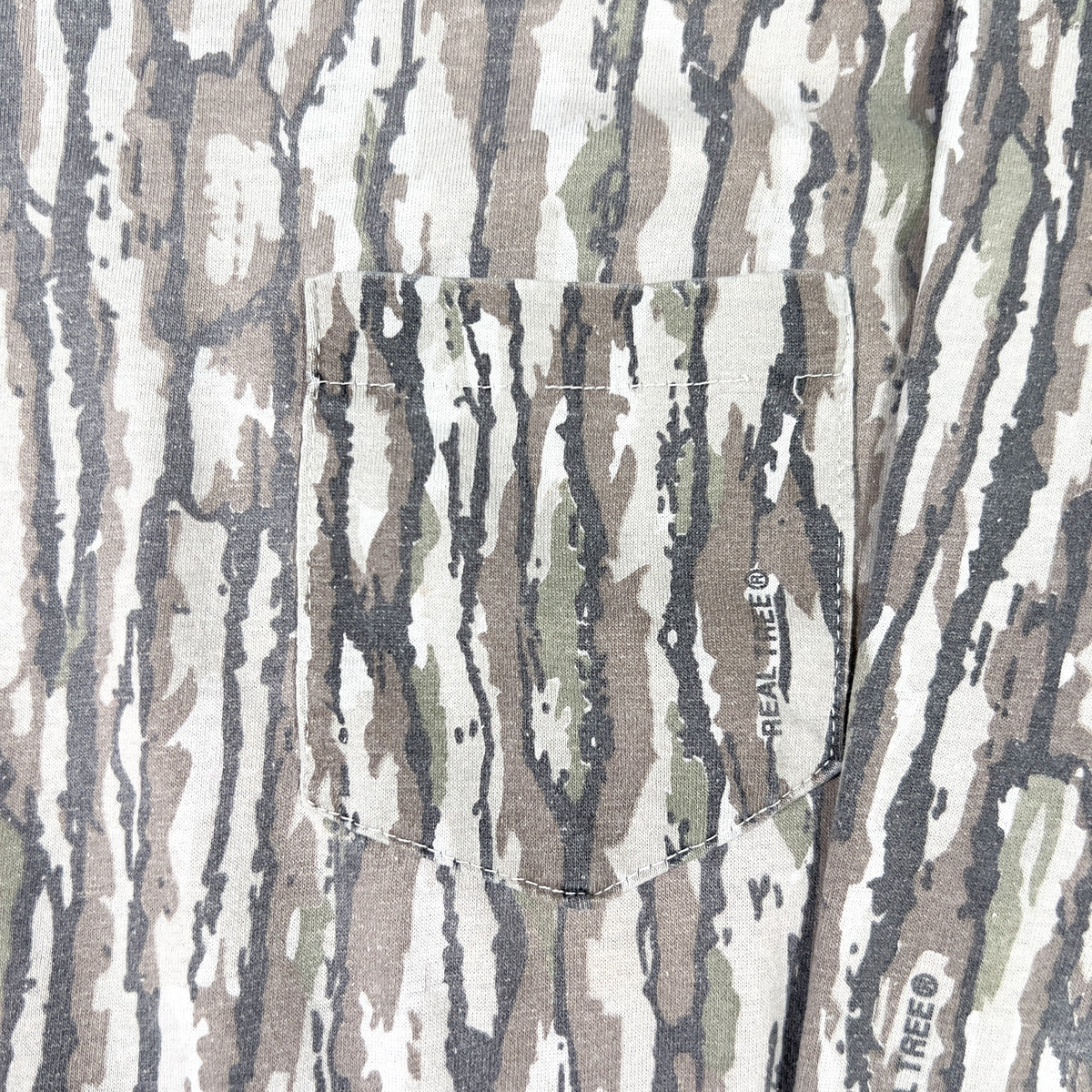 Vintage 80’s Realtree Faded Bark Camo Long Sleeve Pocket T-Shirt ...