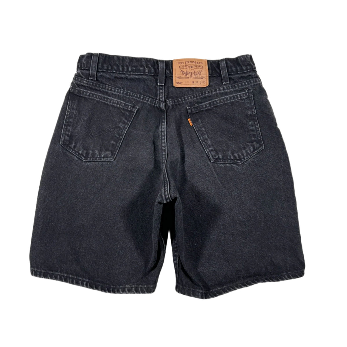 Vintage 1996 Levi's 550 Black Denim Shorts – CobbleStore Vintage