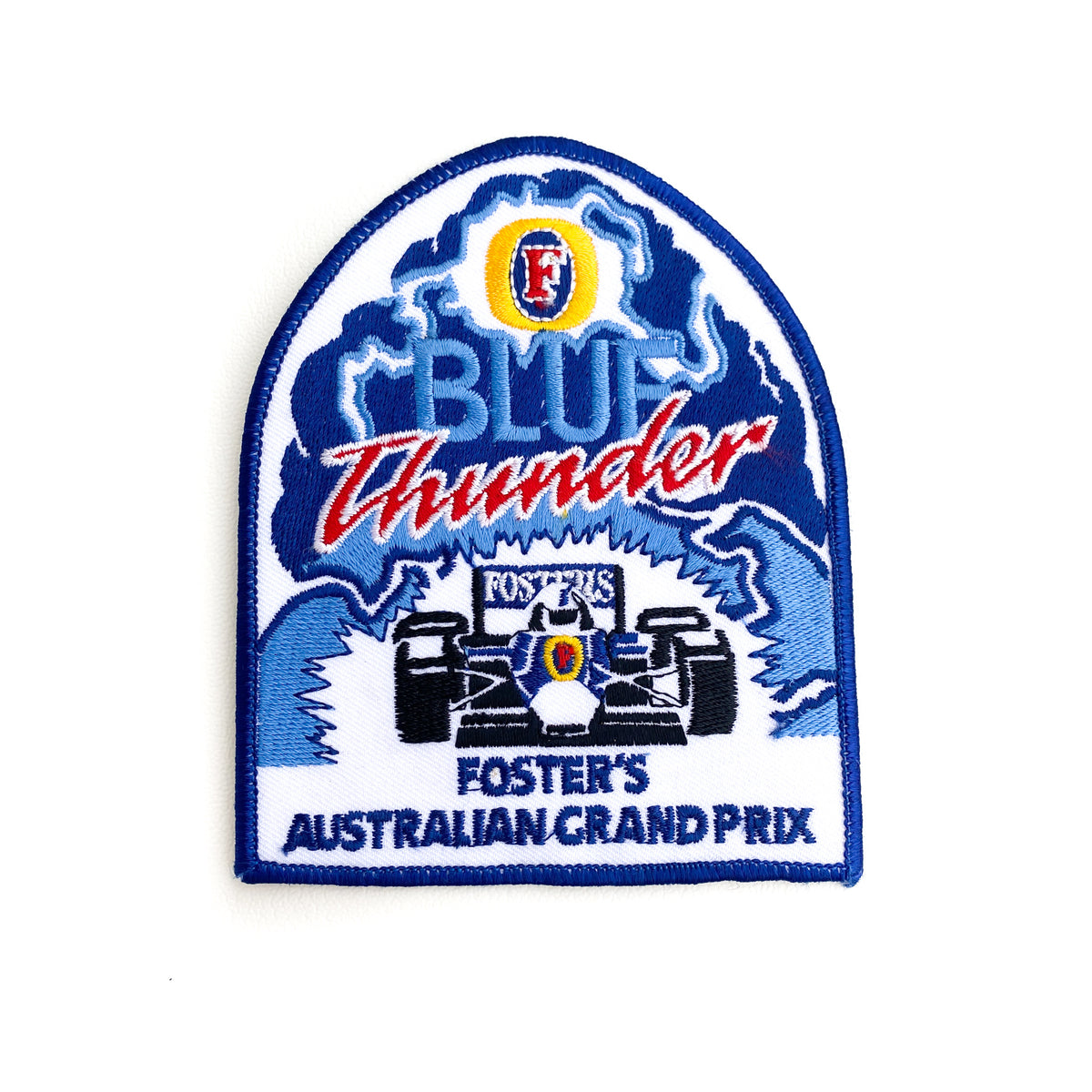 Vintage 90's Foster’s Australian Grand Prix Blue Thunder Patch – CobbleStore Vintage