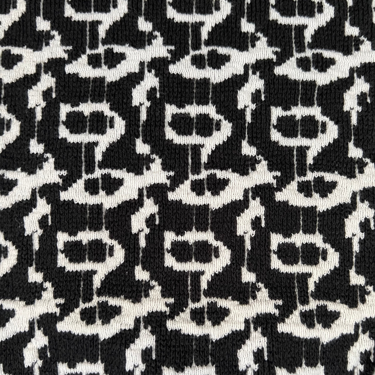 Vintage 90’s Ron Chereskin Black & White Geometric Knit Sweater ...