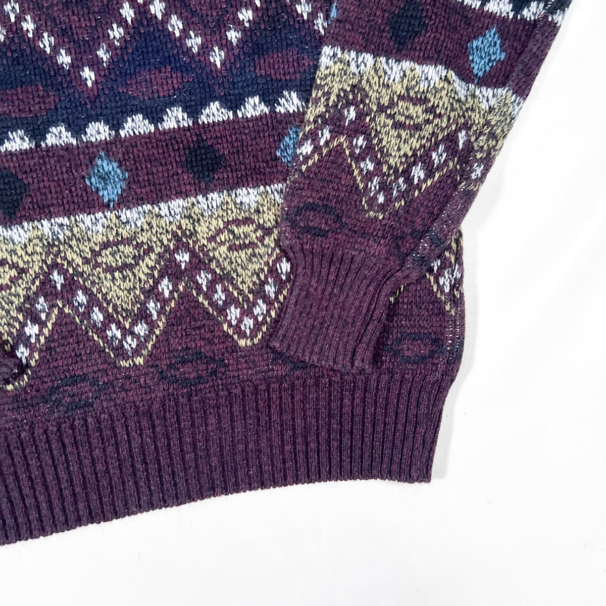 Vintage 90’s Campus Fair Isle Knit Sweater – CobbleStore Vintage