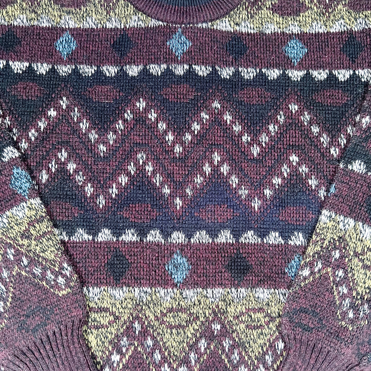 Vintage 90’s Campus Fair Isle Knit Sweater – CobbleStore Vintage