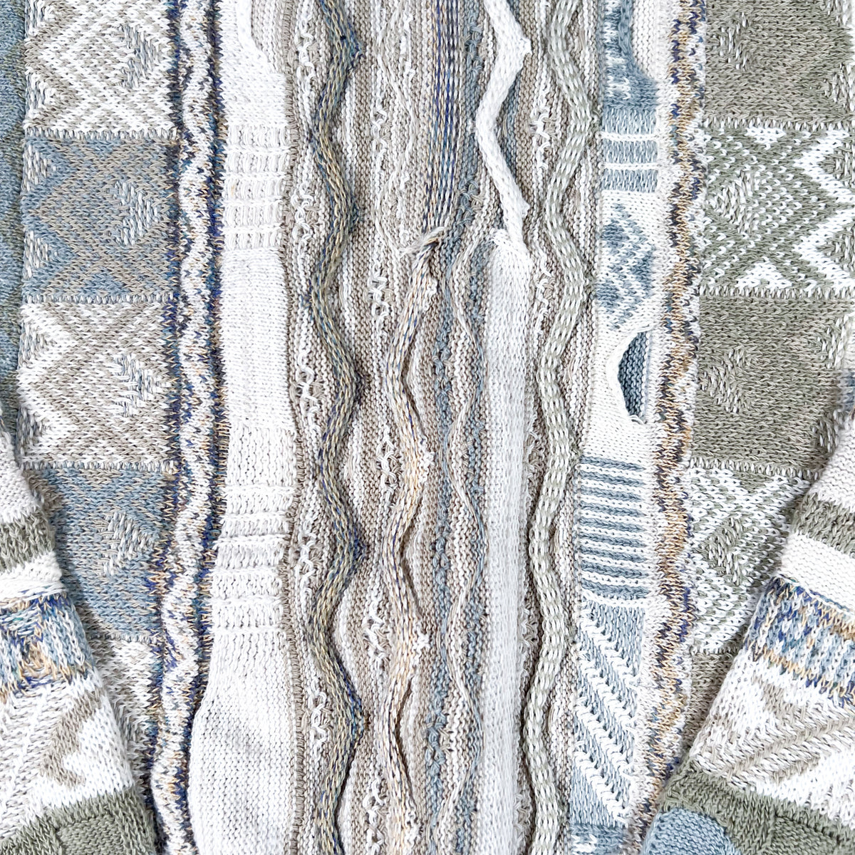 Vintage 90’s Florence Tricot Textured Coogi-style 3D Knit Sweater ...