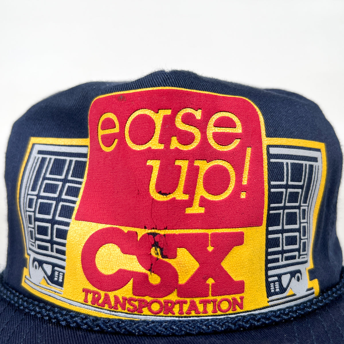 Vintage 80's CSX Transportation "Ease Up!" Railroad Safety Hat ...