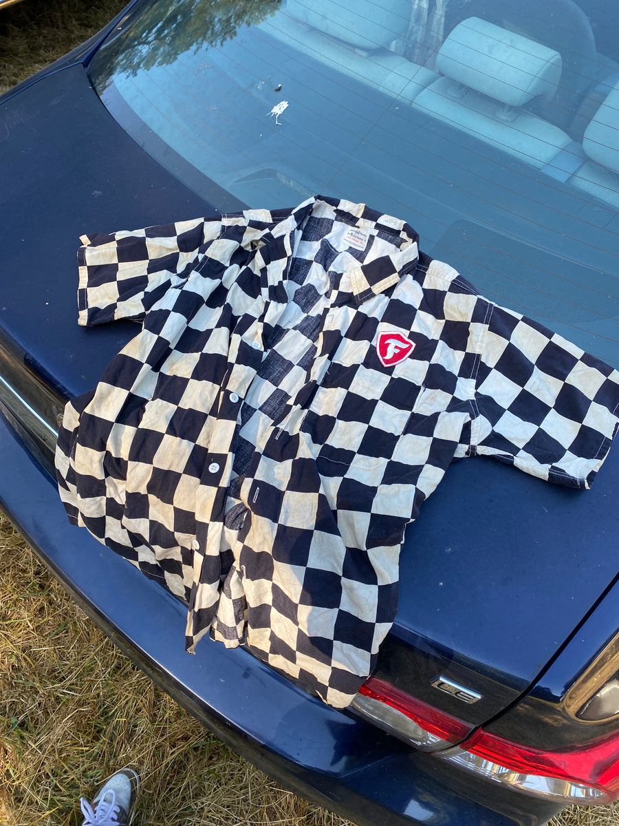 Vintage 60's Firestone Checkered Flag Lion Uniform Shirt – CobbleStore ...