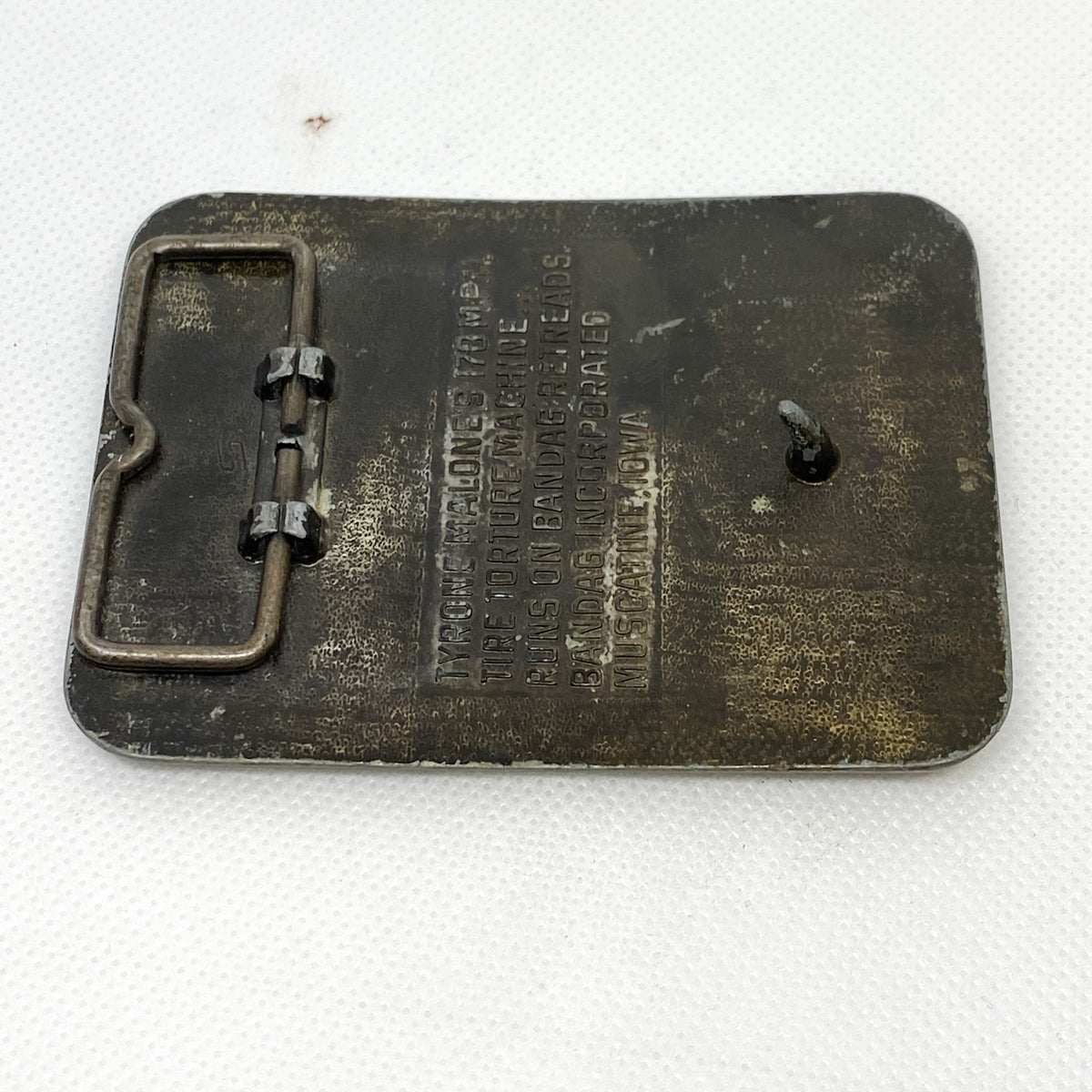 Vintage 80's Bandag Bandit Tyrone Malone Semi Truck Belt Buckle ...