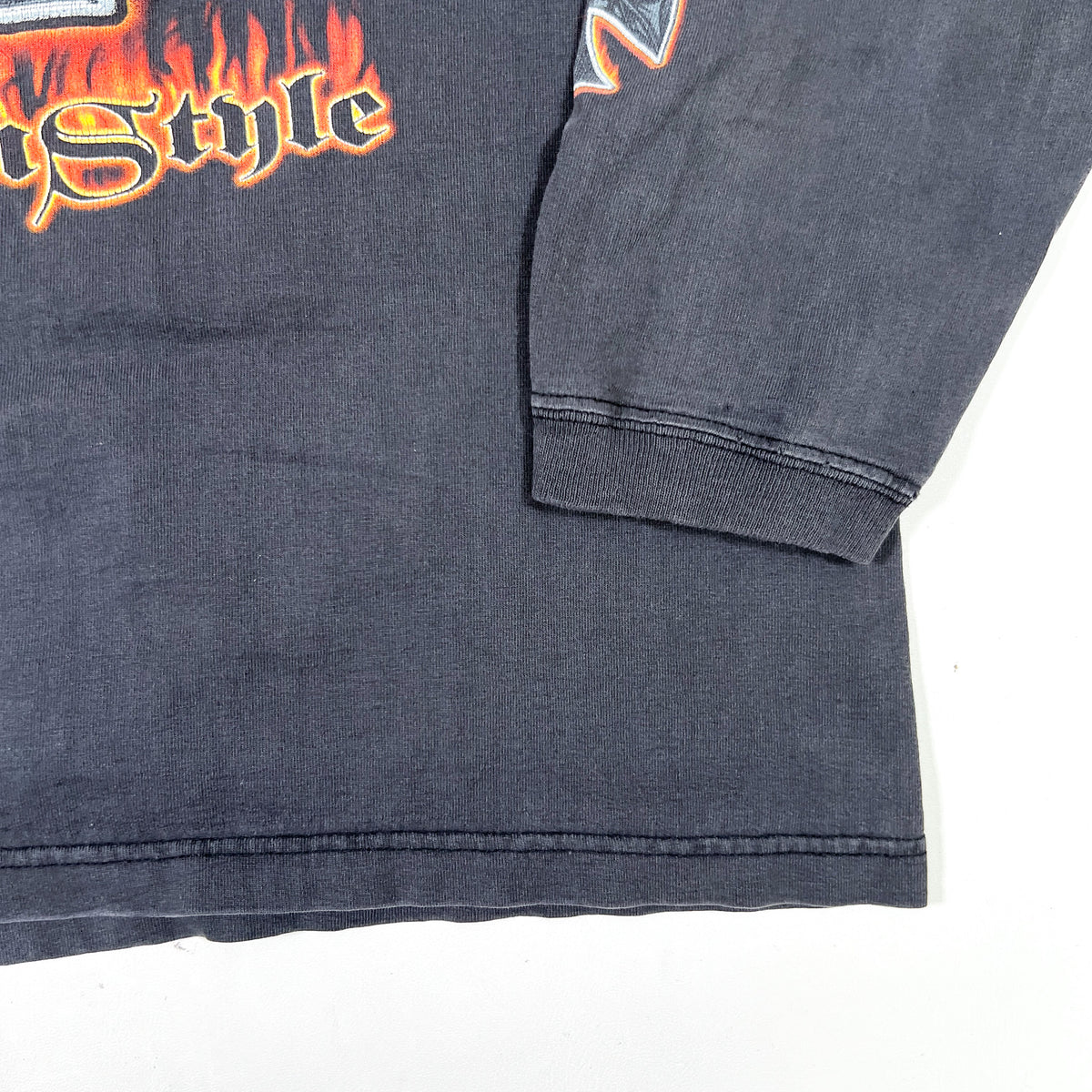 Vintage Y2K Choppers Dragon Flames Long Sleeve Biker T-Shirt ...