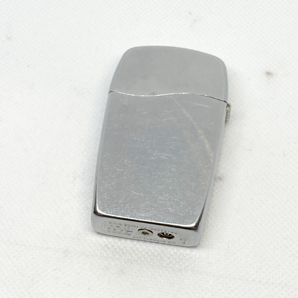 Modern 2007 Zippo BLU Satin Chrome Wave Lid Butane Lighter ...