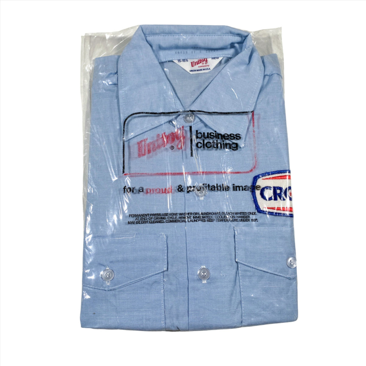 Vintage 80's Unitog Crown Gas Uniform Deadstock Button Up Shirt ...