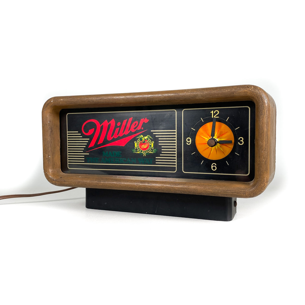 Vintage 1985 Miller Beer Starburst Light Up Bar Clock – CobbleStore Vintage