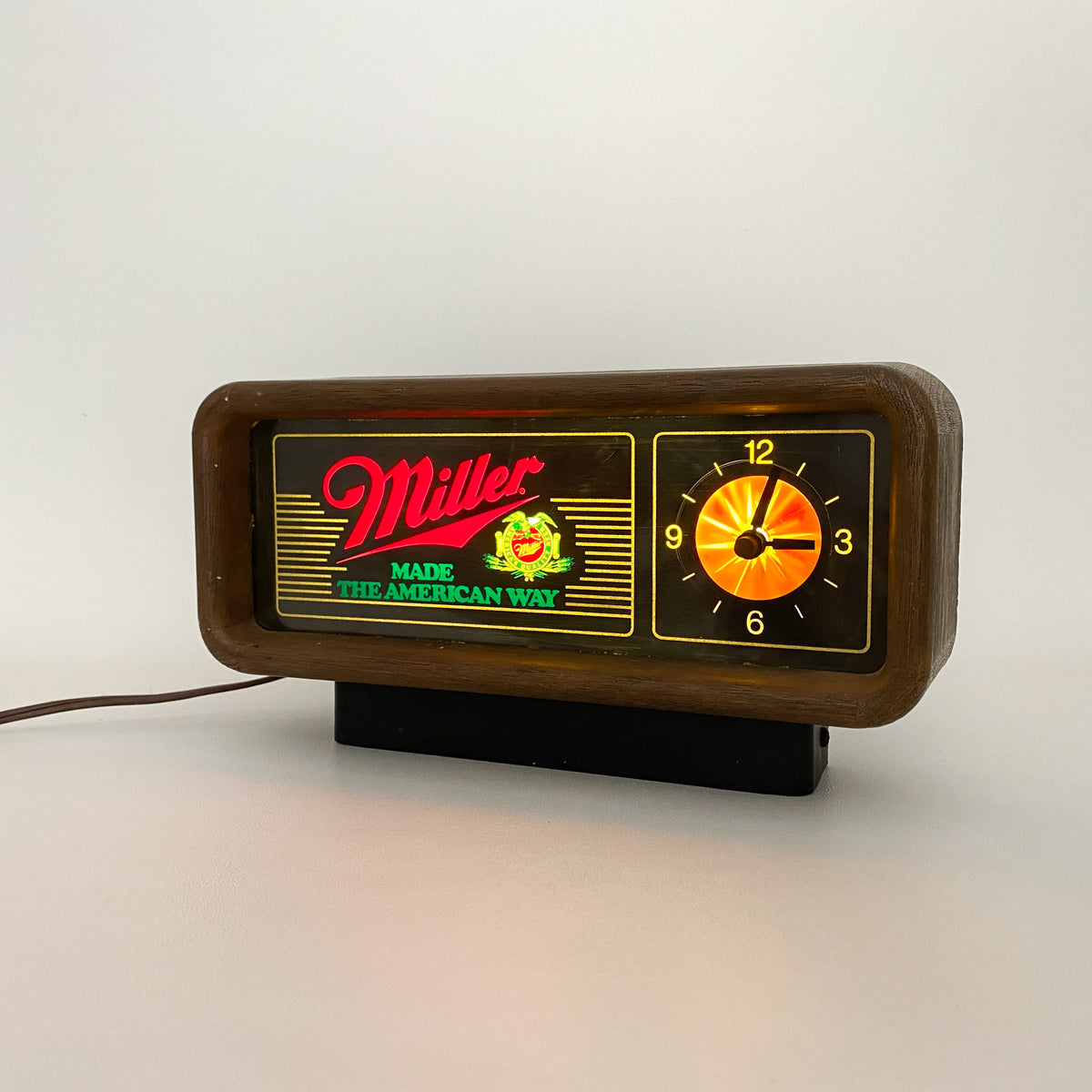 Vintage 1985 Miller Beer Starburst Light Up Bar Clock – CobbleStore Vintage