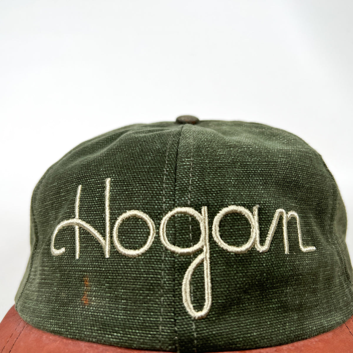 Vintage 90's Ben Hogan Golf Canvas & Leather Brim Strapback Hat ...