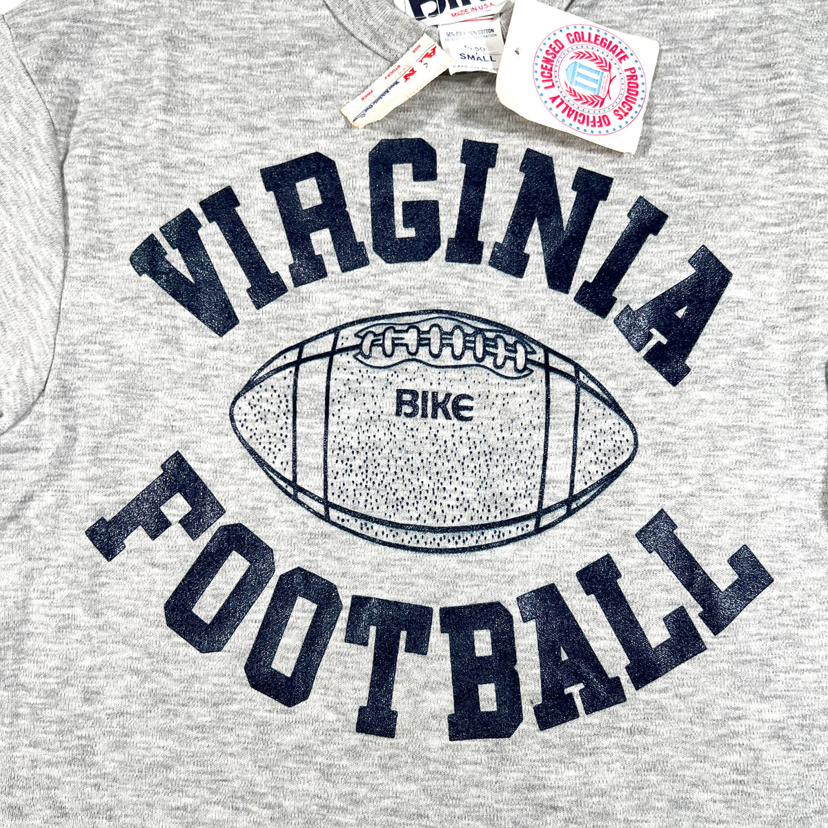 Vintage 80's UVA Virginia Football Bike Cropped T-Shirt – CobbleStore ...