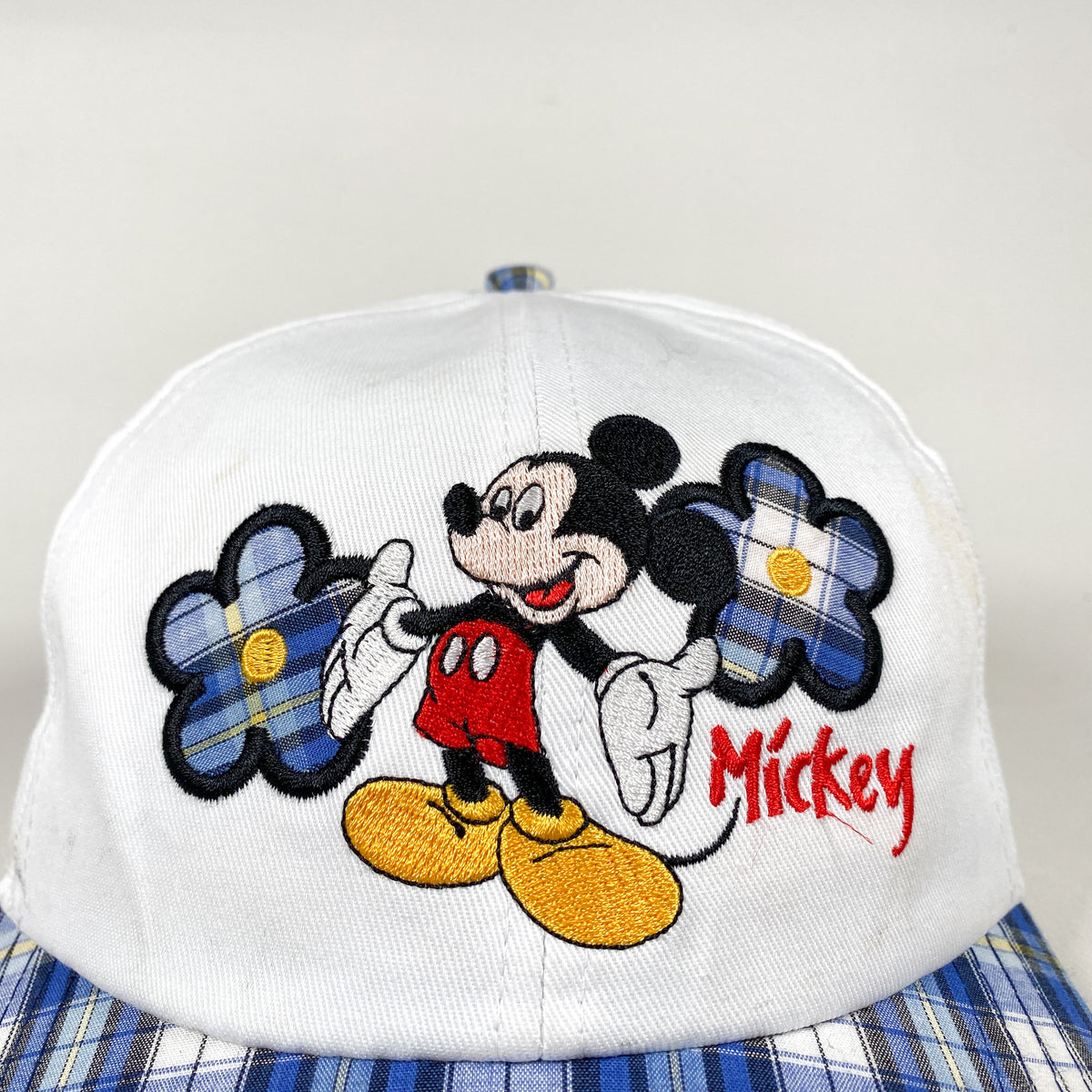 Vintage 90's Mickey Mouse Plaid Brim Hat – CobbleStore Vintage