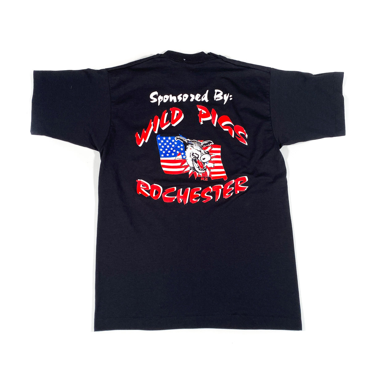 Vintage 90's Lake to Lake Run Wild Pigs Motorcycle Club Rochester T-Sh ...