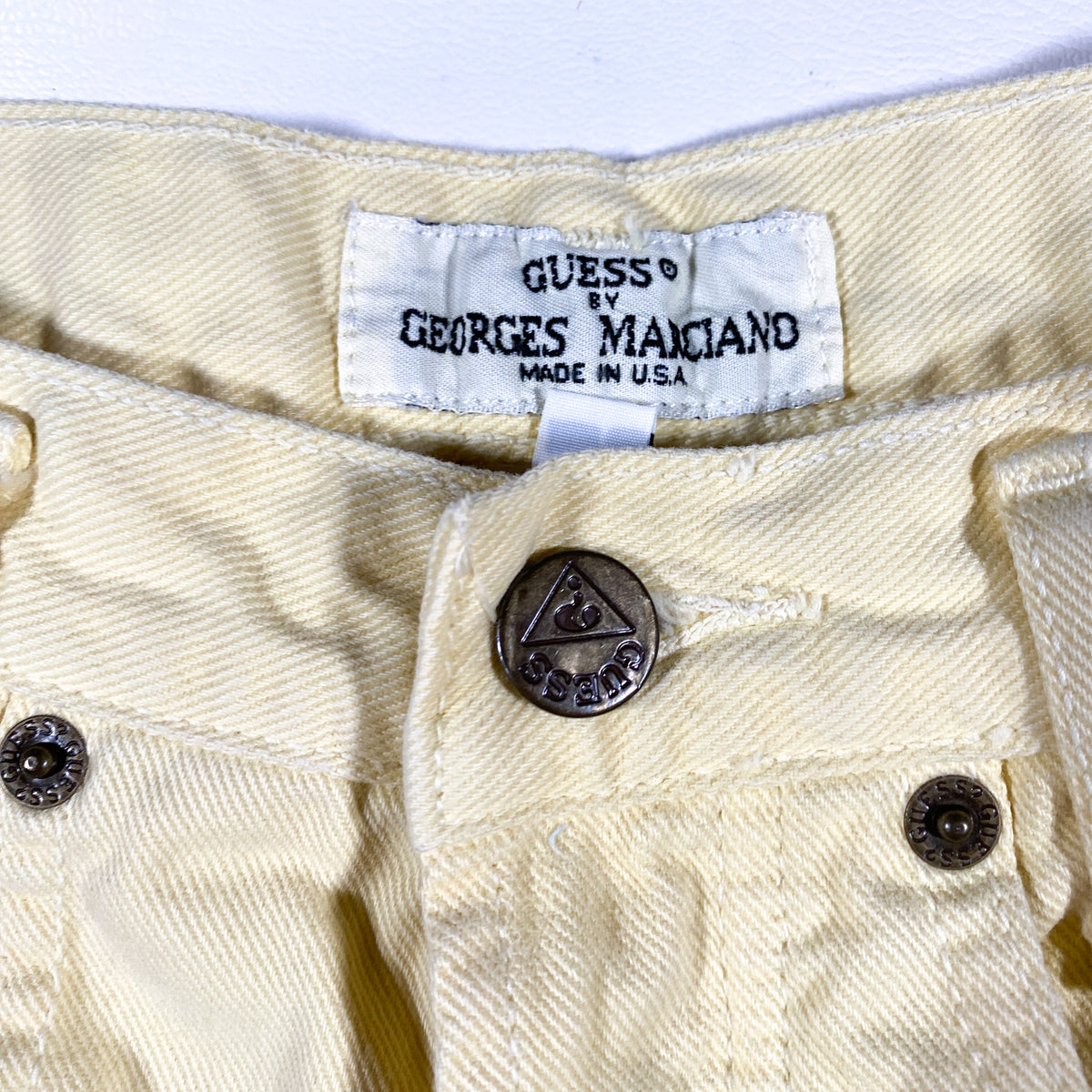 Vintage 90's Guess Daisy Yellow Jean Shorts – CobbleStore Vintage