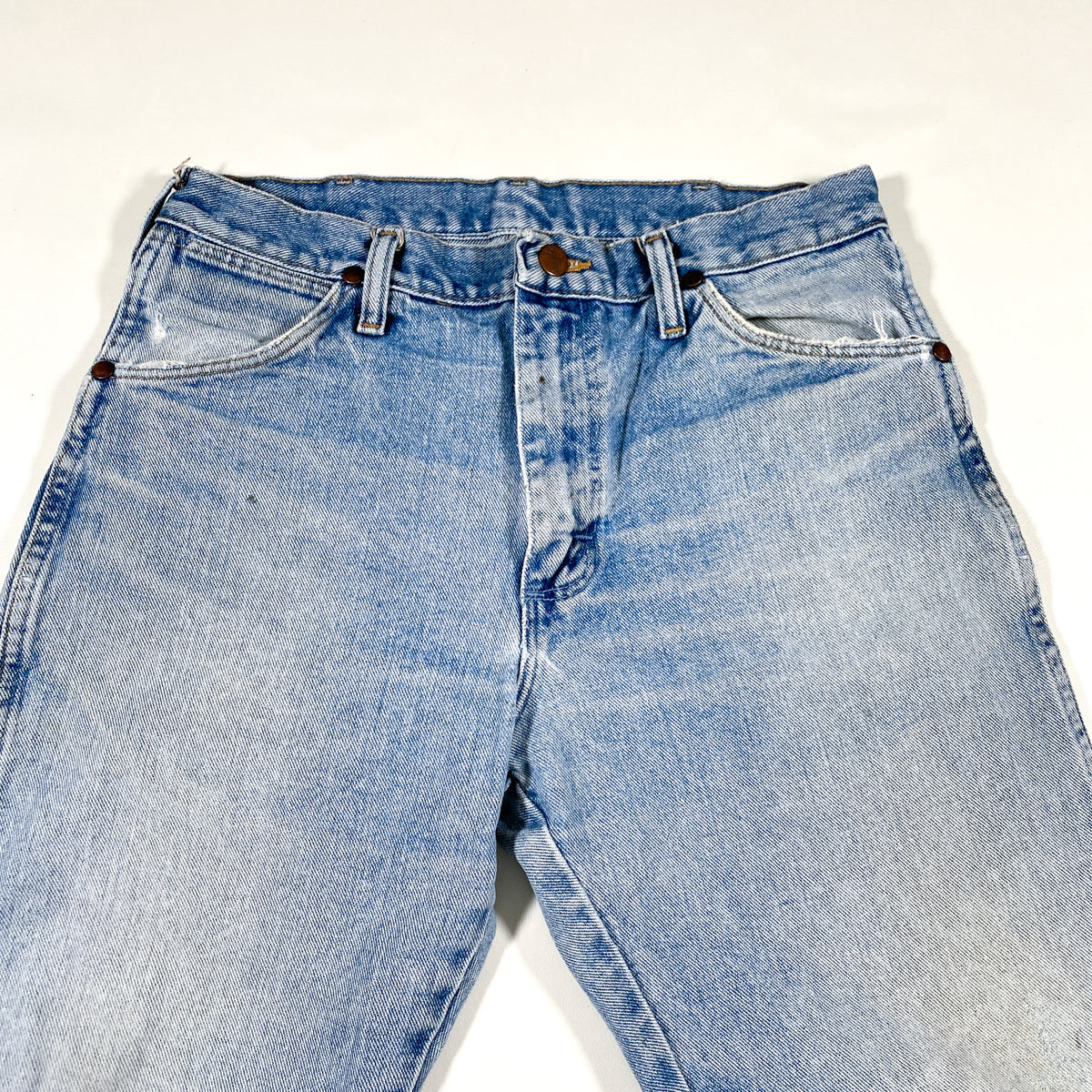 Vintage 80's Wrangler Riveted Blue Denim Jeans – CobbleStore Vintage