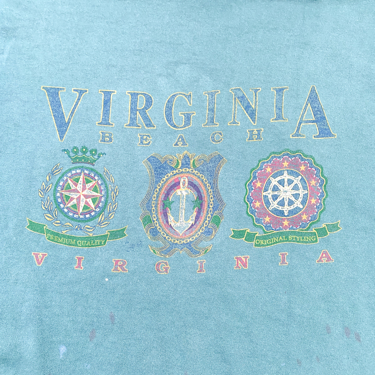 Vintage 90's Virginia Beach Crest Graphic T-Shirt – CobbleStore Vintage