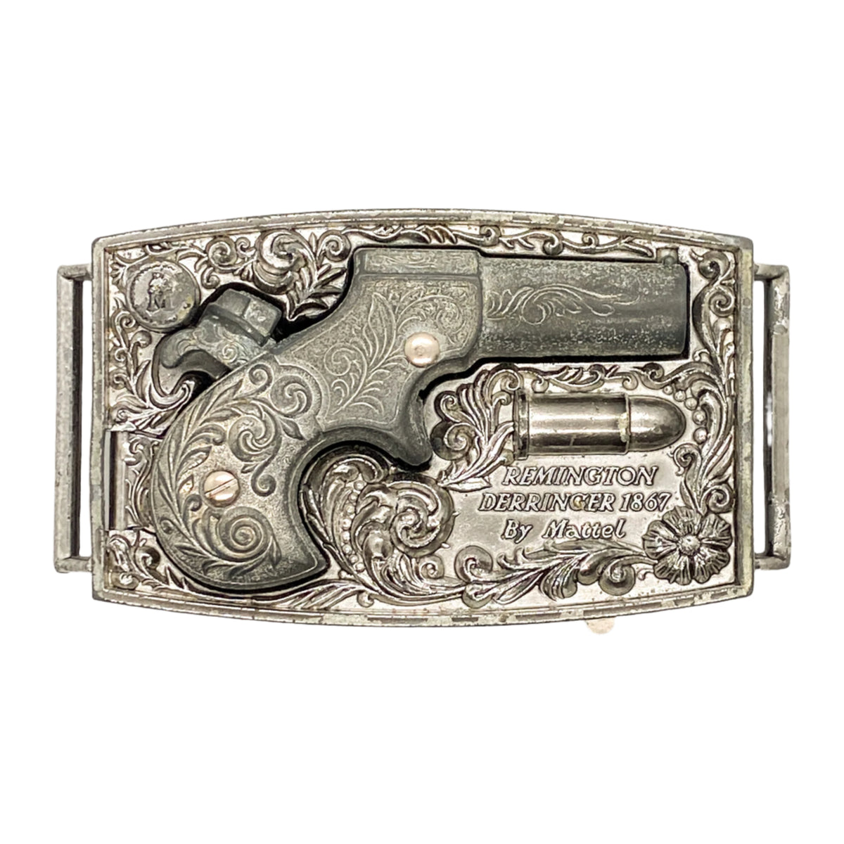 Vintage 1959 Mattel Remington Derringer Toy Cap Gun Belt Buckle ...