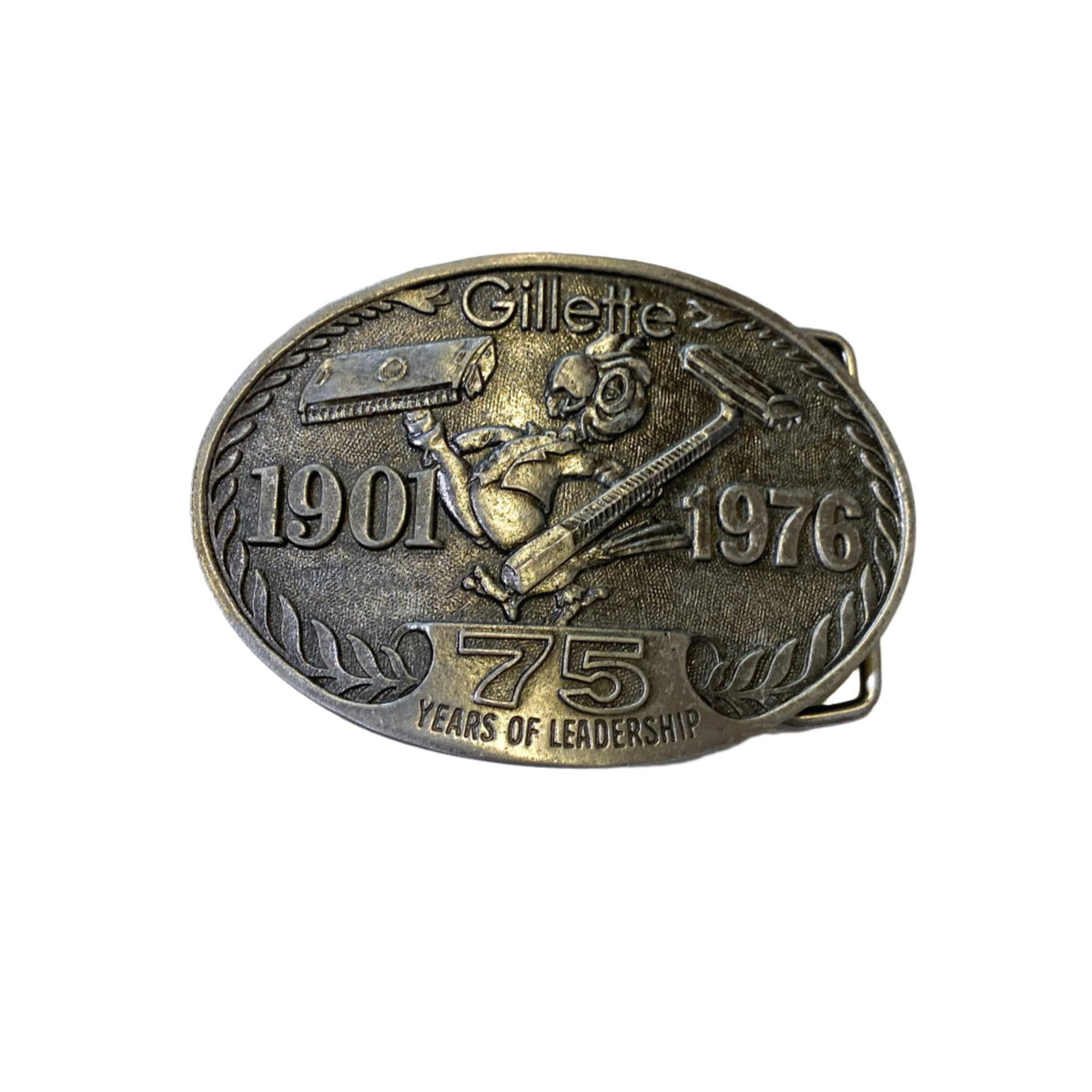 Vintage 1976 Gillette Razors 75 Years Belt Buckle – CobbleStore Vintage