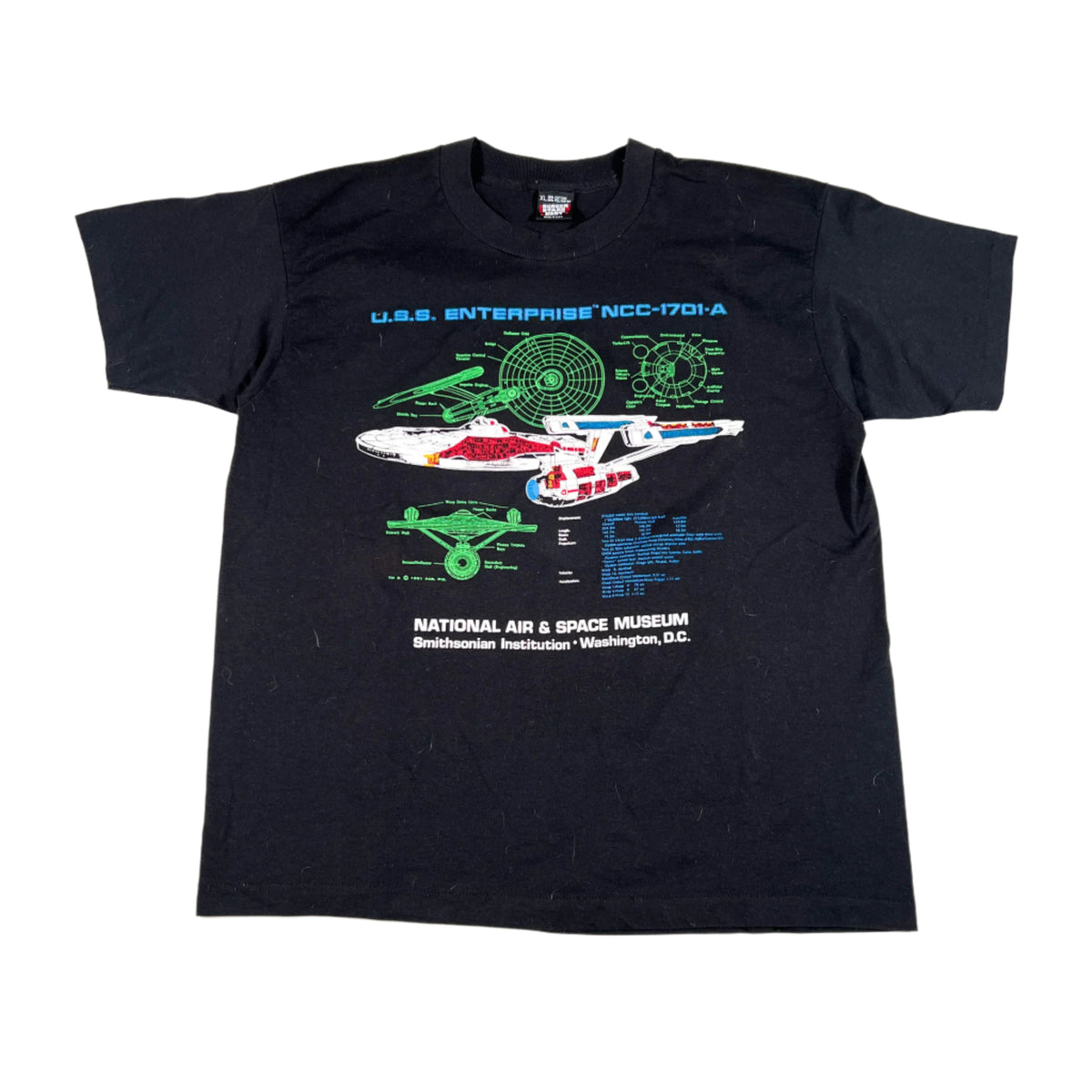 Vintage 1991 USS Enterprise NCC-1701-A Smithsonian T-Shirt ...