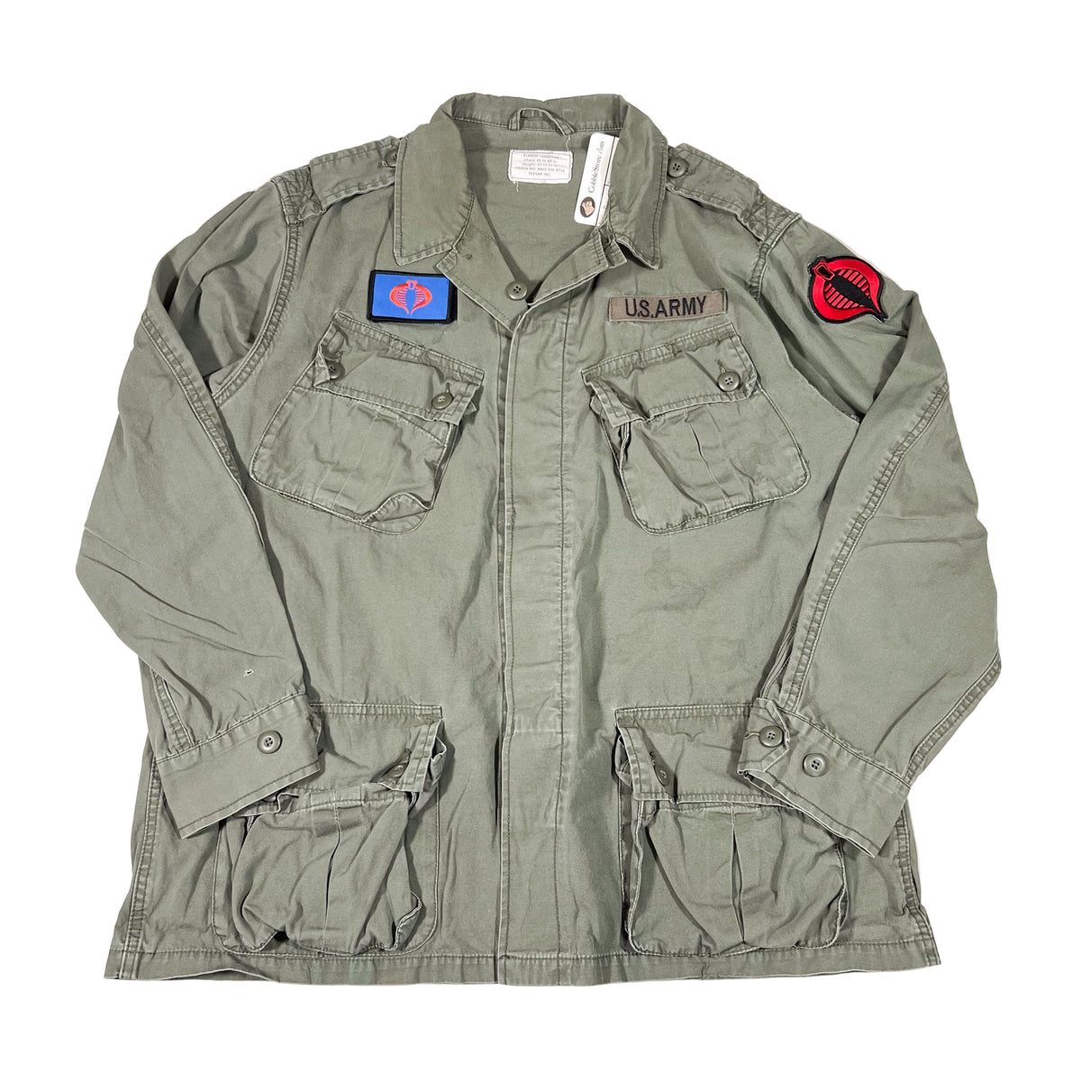 Vintage 70’s U.S. Army OG-107 Tropical Combat Coat Cobra Patch Jacket ...