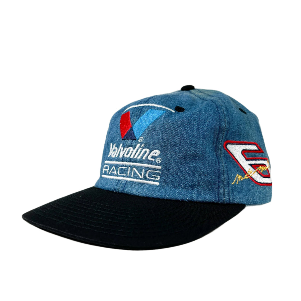 Vintage 90's Valvoline Mark Martin Roush Racing Denim NASCAR Hat ...
