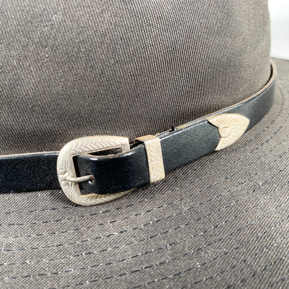 Vintage 90's Stetson Rancher Sample Moss & Khaki Black Cowboy Hat ...