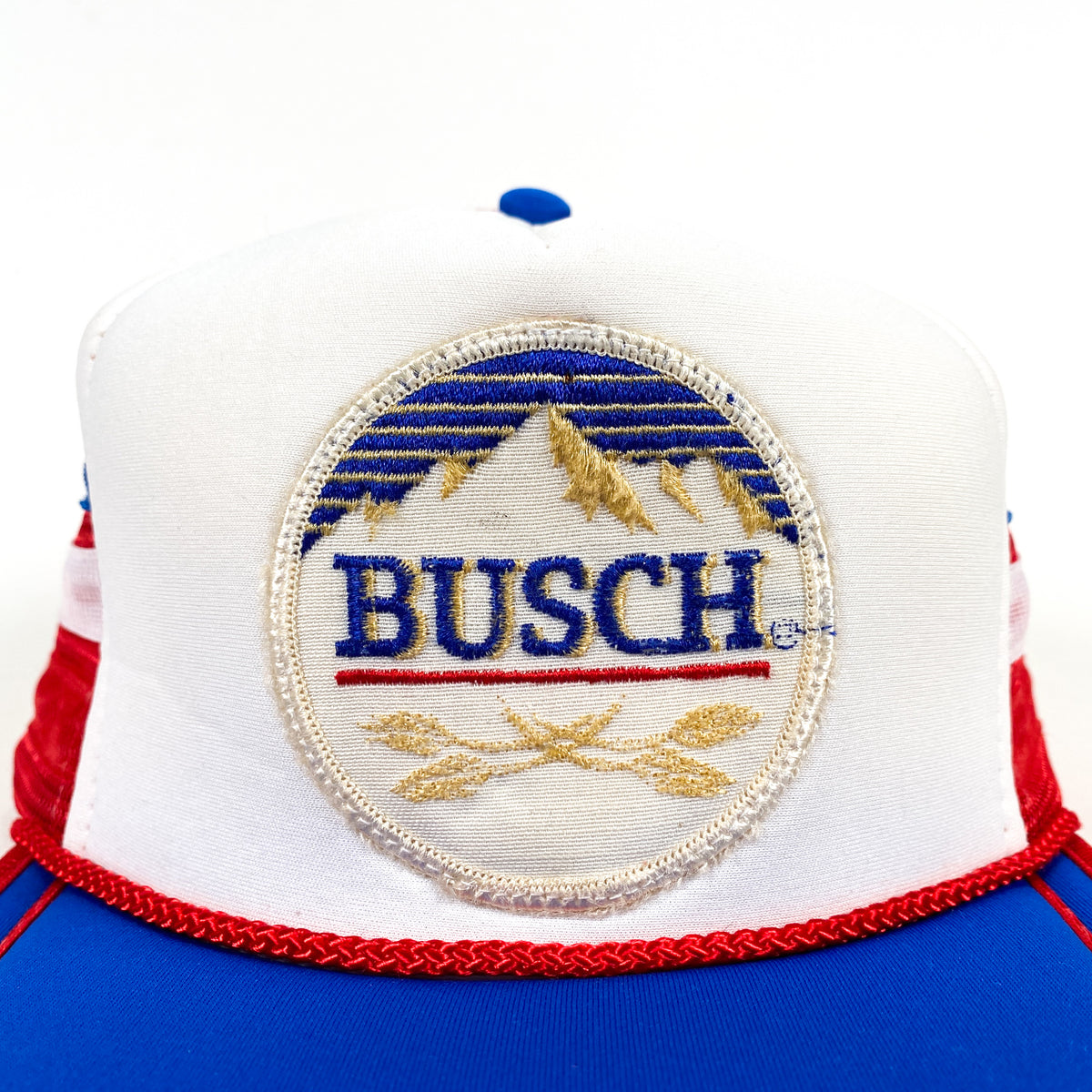 Vintage 80's Busch Beer 3 Stripe Trucker Hat – CobbleStore Vintage