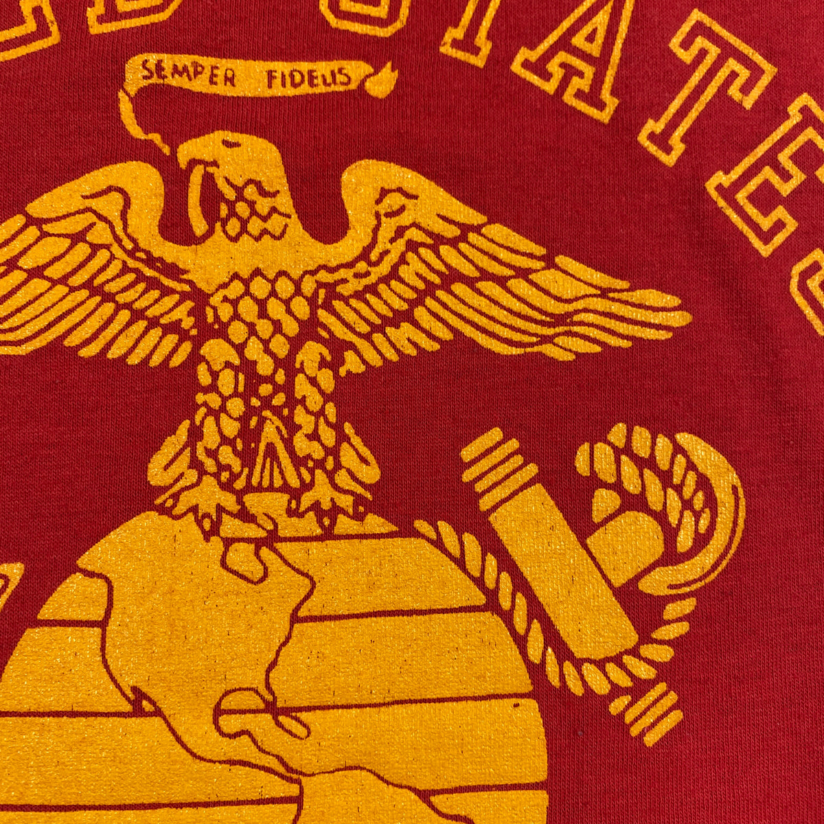Vintage 80's Marine Corps USMC EGA Logo Red T-Shirt – CobbleStore Vintage