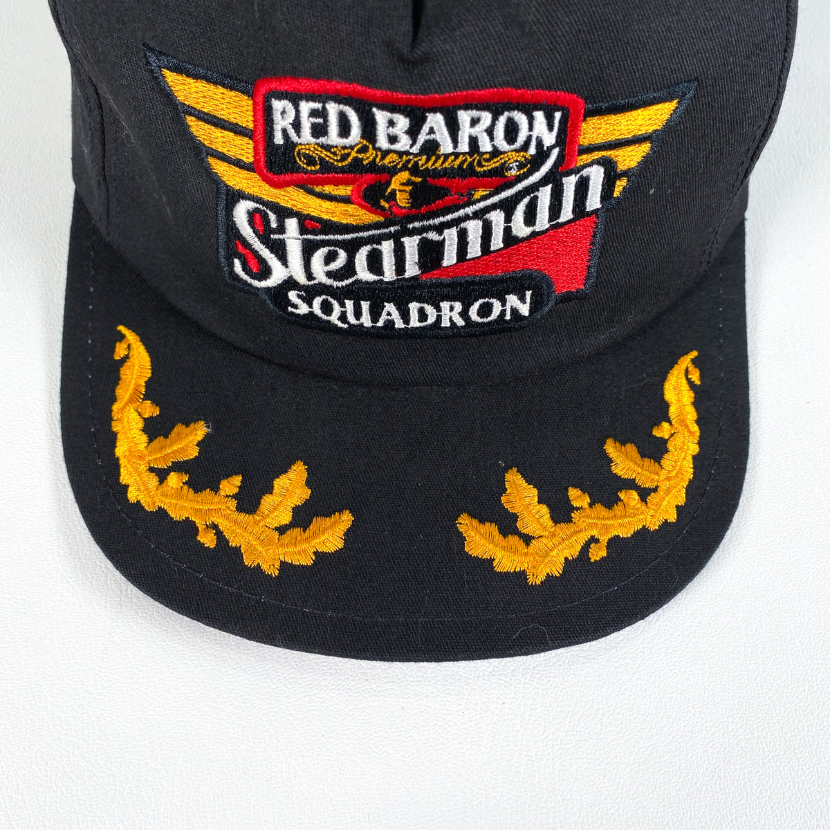 Vintage 90's Red Baron Pizza Stearman Squadron K-Products Snapback Hat ...