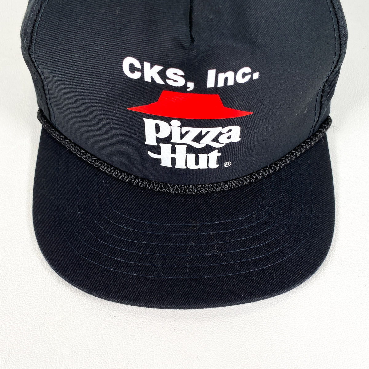 Vintage 90's Pizza Hut Restaurant Black Snapback Rope Hat – CobbleStore ...